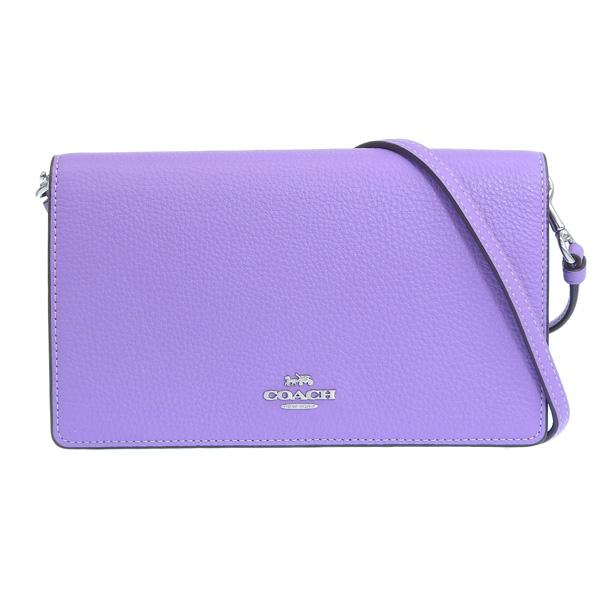 COACH コーチ バッグ レディース ショルダーバッグ アウトレット レザー パープル Anna Foldover Crossbody ...