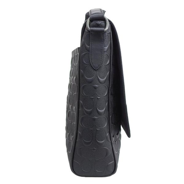 コーチ COACH HOUSTON MAP BAG SIGNATURE LEATHER バッグ ショルダーバッグ バッグ レザー ブラック ...