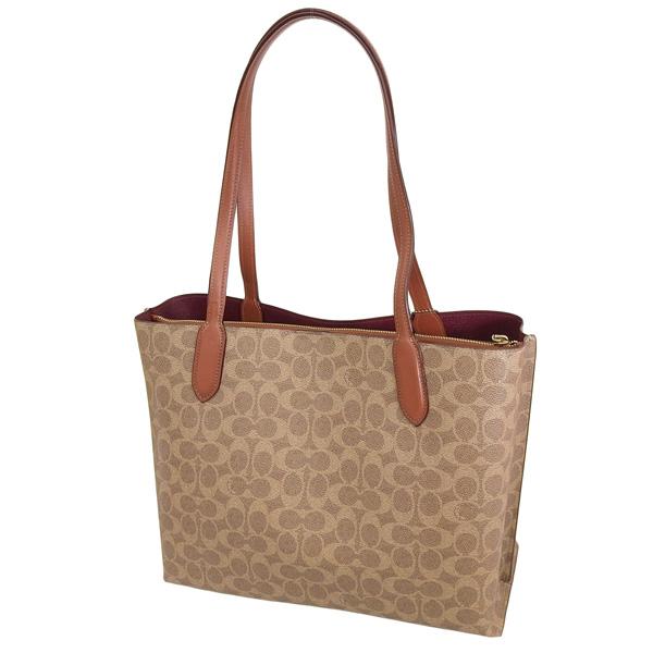 コーチ バッグ レディース トートバッグ A4 シグネチャー ベージュ×ライトブラウン C0693B4NQ4 COACH ...
