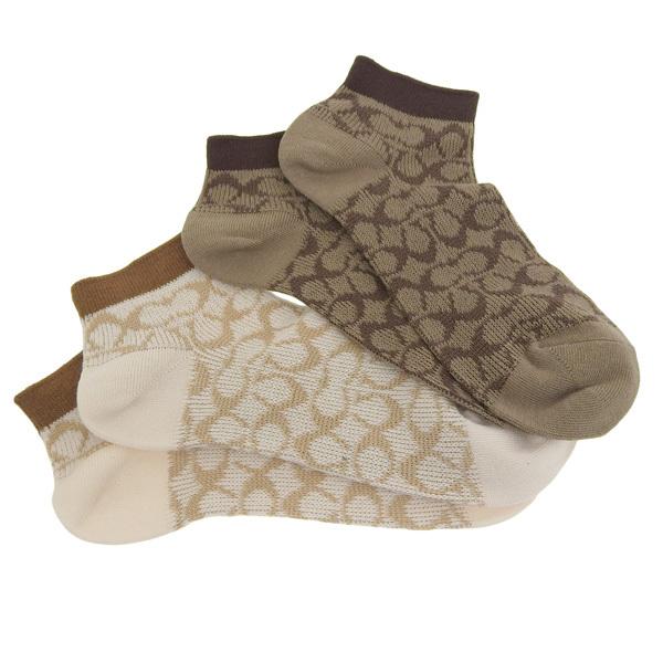 COACH コーチ 靴下 ソックス 小物 ブラウン ベージュ レディース c9136 アウトレット : FASCINO(ファッシノ)Yahoo ...