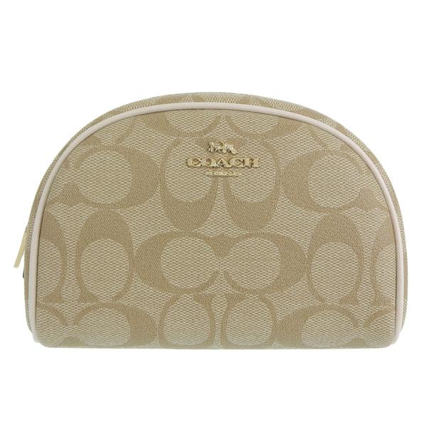 COACH コーチ ポーチ 化粧ポーチ コスメポーチ レディース アウトレット ライトカーキ チョーク CA825 : FASCINO(ファッ ...