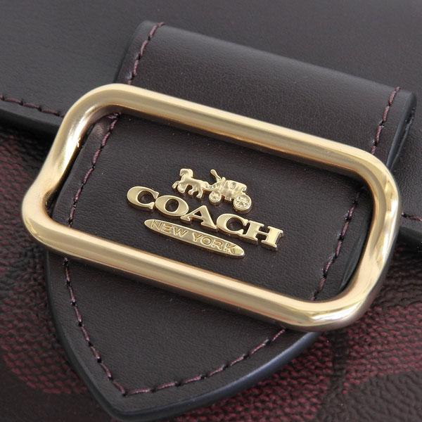 COACH コーチ 財布 レディース 二つ折り財布 アウトレット レッド×ブラウンマルチ SIG SM MGN WLT CL655IMFCG ...
