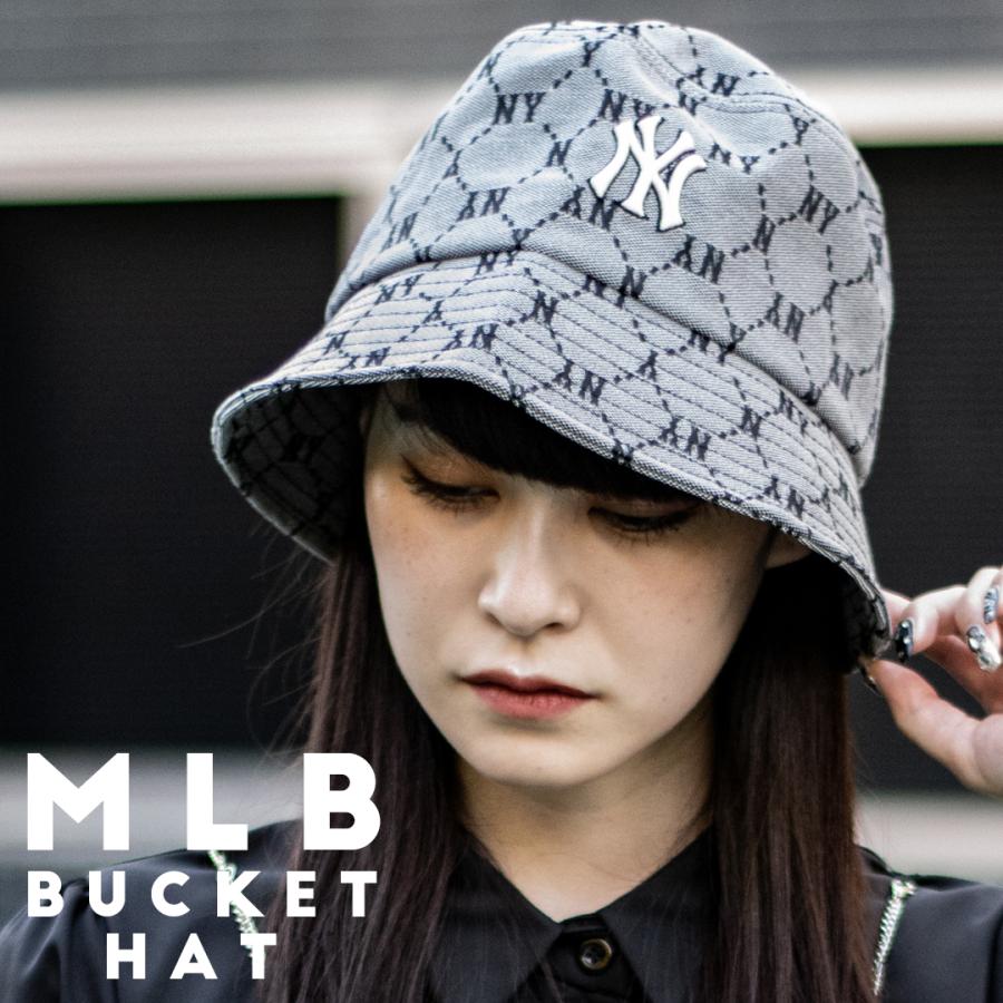 バケットハット MLB KOREA レディース メンズ ブラック 韓国 エムエルビーコリア つば広帽子 :riv61:FASCINO(ファッ ...