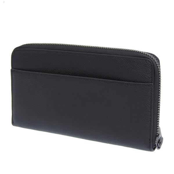 COACH（コーチ） 財布 メンズ ラウンドファスナー長財布 アウトレット レザー ブラック 58102BLK COACH ...