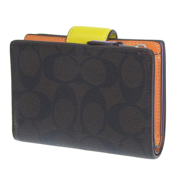 コーチ 財布 レディース 二つ折り財布 アウトレット ブラウンマルチ CL474SVW1Q COACH : cl474svw1q ...