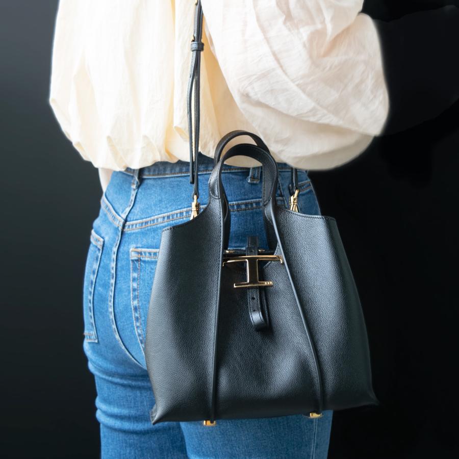 【18時〜翌9時P5％還元】トッズ バッグ レディース トートバッグ レザー ブラック TSB SHOPPING PEND T MINI XBWTSBA9100Q8EB999 TOD'S ...