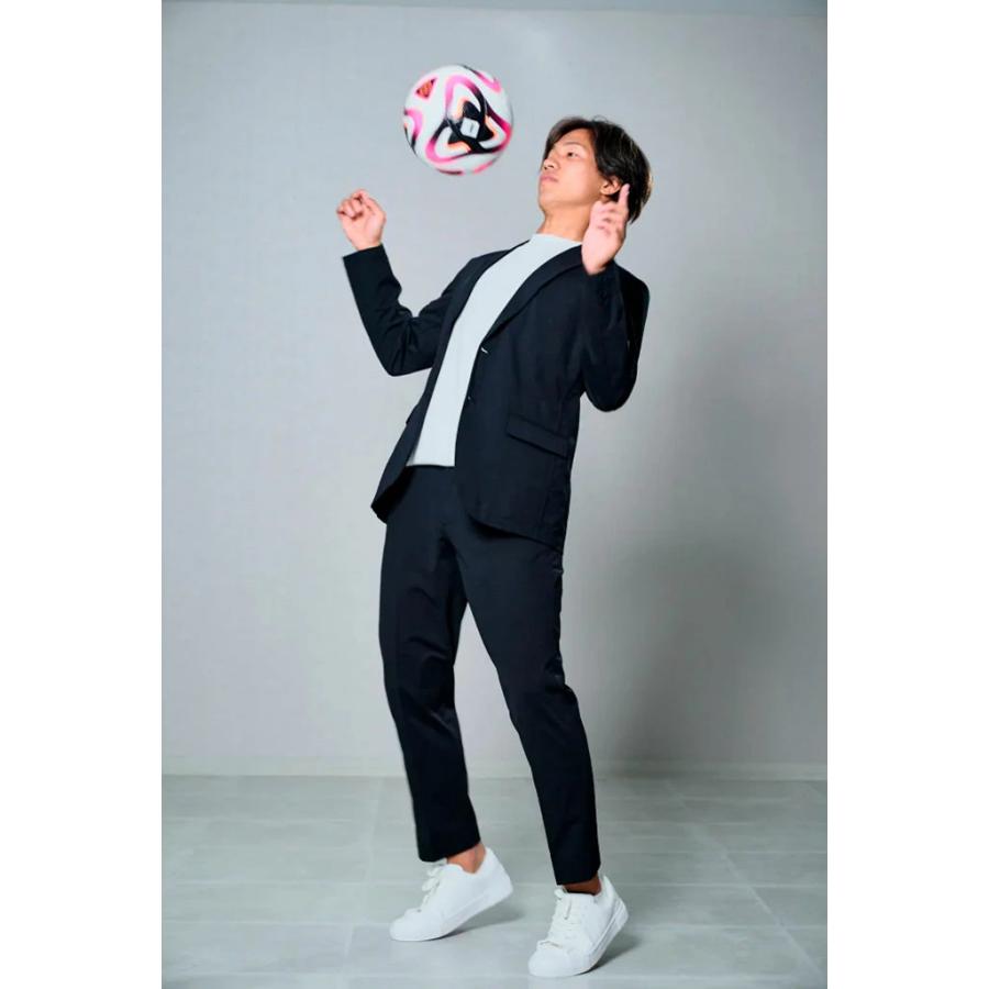 RIZAP メンズ スーツ セット チョコザップ 動けるスーツ ブラック カジュアル ストレッチ ビジネス ジャケット パンツ セットアップ 男性 L : RIZAP COLLECTION ...