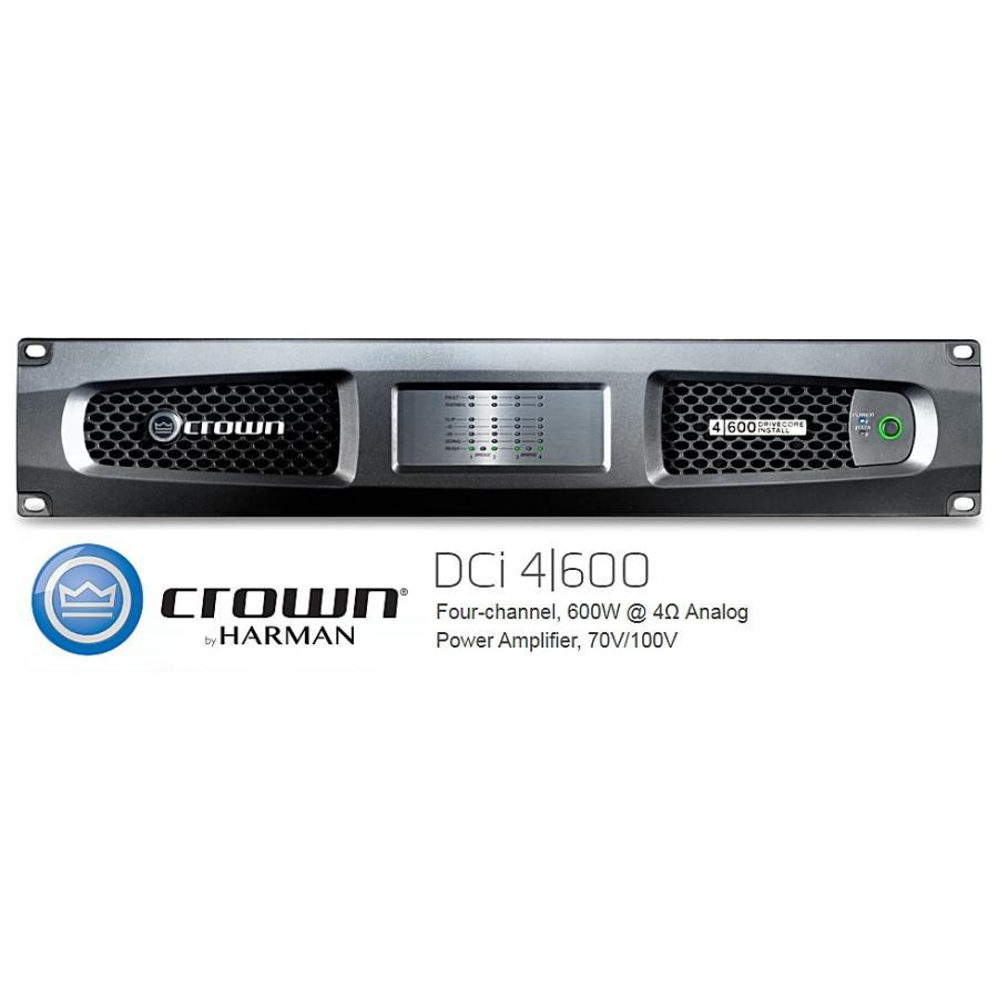 CROWN/クラウン （AMCRON） DCi Series Analog 4チャンネルモデル 設備用パワーアンプ DCi 4|600 ...