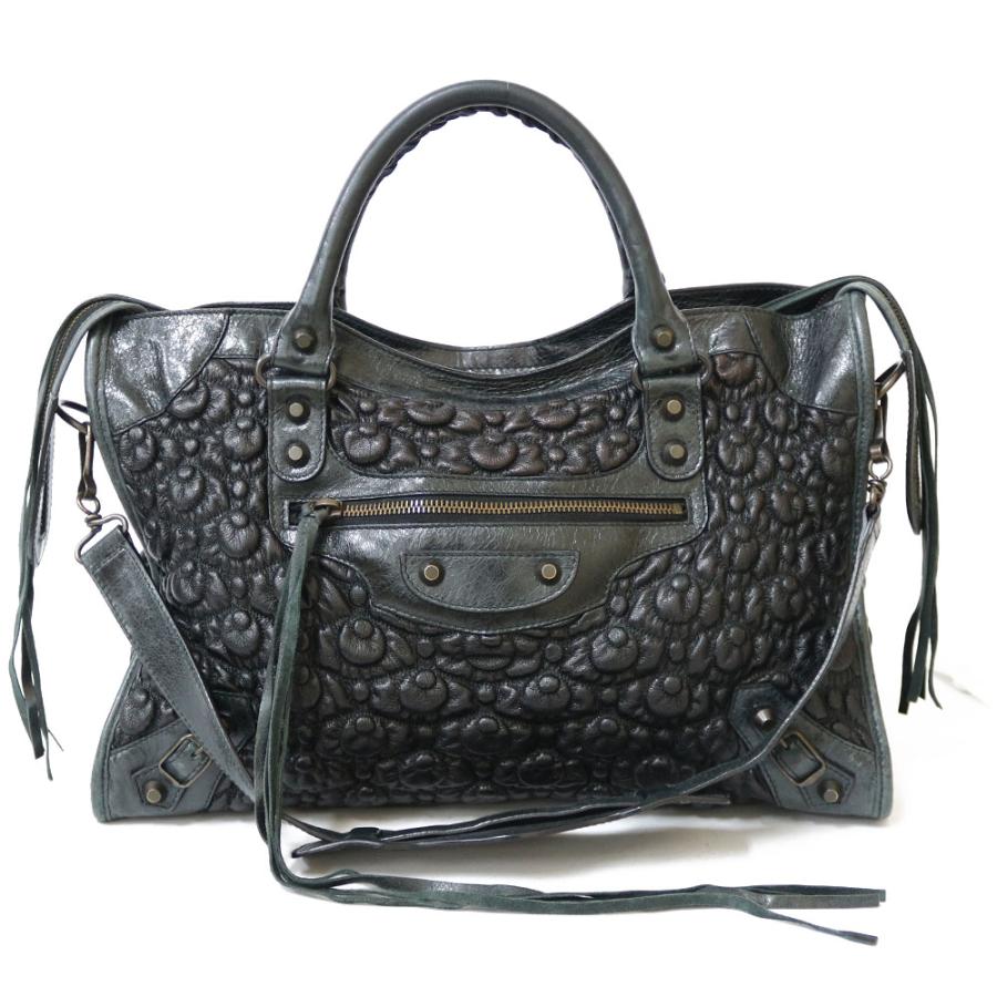 BALENCIAGA バレンシアガ ハンドバッグ レザー ブラック レディース 中古 : R&KリサイクルキングYahoo!店 - 通販 - Yahoo!ショッピング