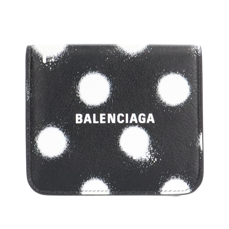 BALENCIAGA バレンシアガ CASHスプレードットプリント 二つ折り財布 レザー 594216 1WVG3 1097 レディース 中古 美品 : R&KリサイクルキングYahoo!店 ...