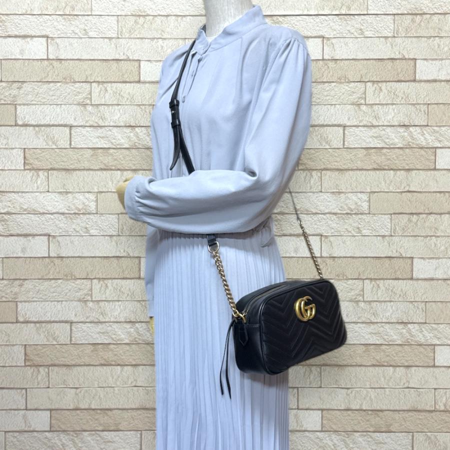 GUCCI（グッチ） キルティングスモールショルダー GGマーモント