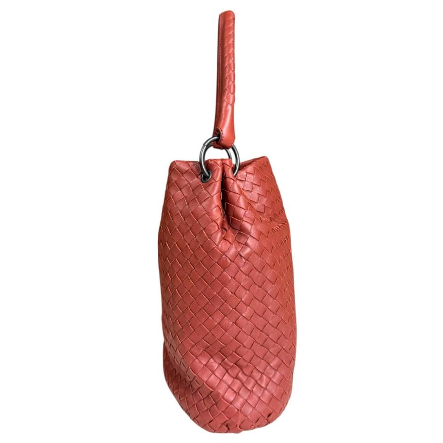 ボッテガヴェネタ イントレチャート ショルダーバッグ レザー ブラウン