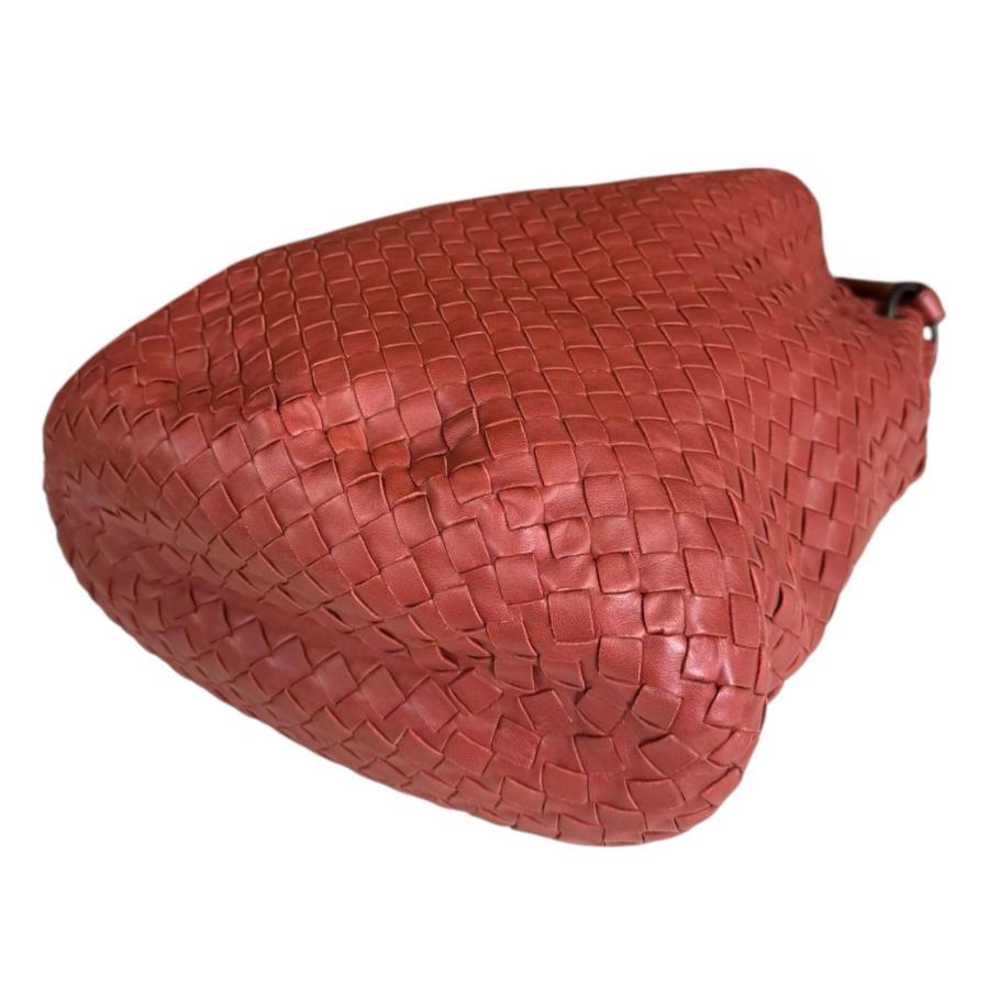 ボッテガヴェネタ イントレチャート 斜め掛け ショルダーバッグ ブラウン レザー レディース BOTTEGAVENETA 【中古】 ボッテガヴェネタ イントレチャート ショルダーバッグ レザー ブラウン