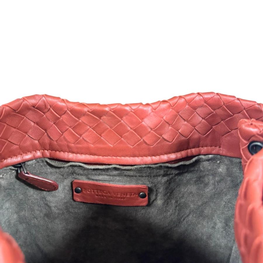 ボッテガヴェネタ イントレチャート ショルダーバッグ レザー ブラウン