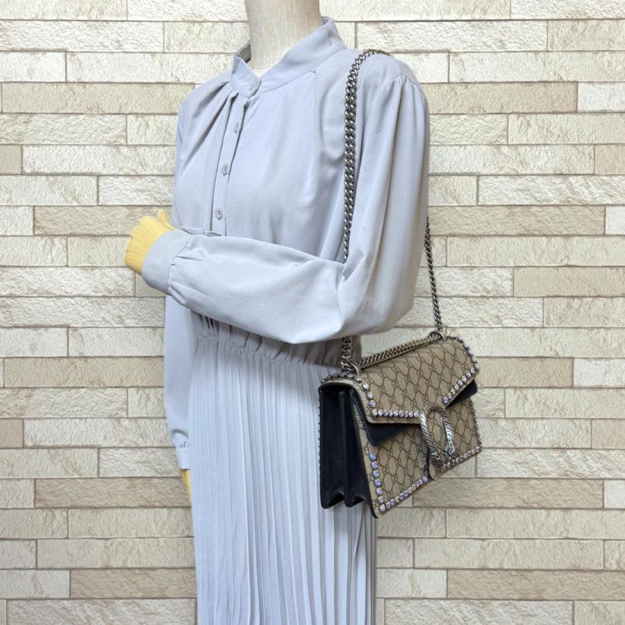 GUCCI（グッチ） ラインストーン ディオニュソス ショルダーバッグ GG