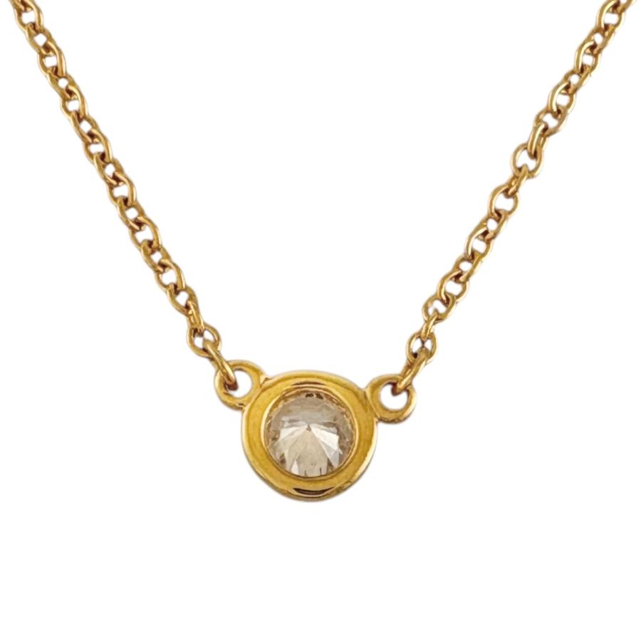 ティファニー バイザヤード 約0.12ct ネックレス 18金 K18イエローゴールド ダイヤモンド レディース TIFFANY&Co. 中古 美品 : brj09000000075603 ...