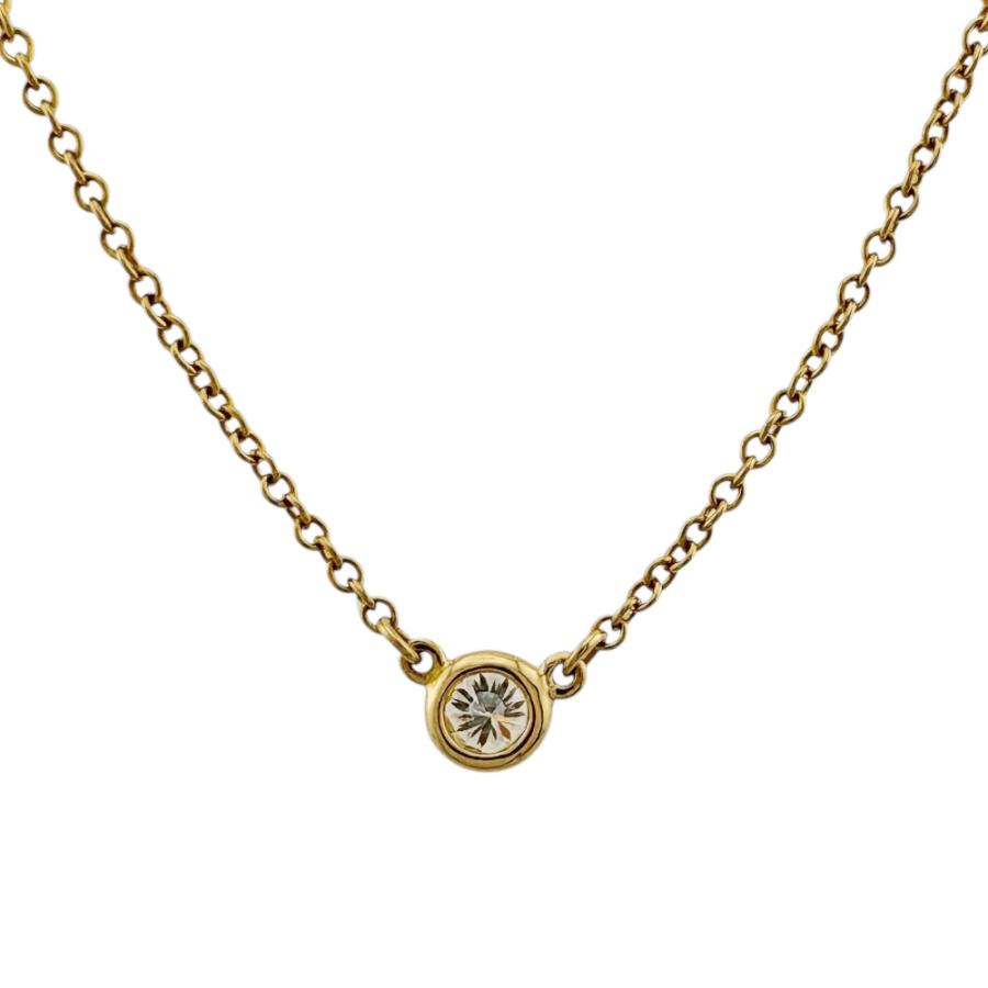 TIFFANY&Co. ティファニー バイザヤード 約0.08ct ネックレス 18金 K18イエローゴールド ダイヤモンド レディース 中古 美品 : R&KリサイクルキングYahoo!店 ...