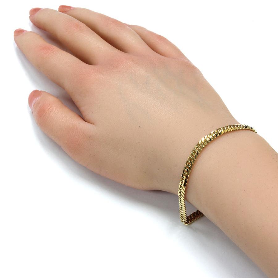 新品 K18 ブレスレット 喜平 キヘイ 6面ダブル 6DCW 17cm 約11g 留め具 中折れ式 18金 K18ゴールド ゴールド :KHI18K6DCW1711:R&Kリサイクルキング ...