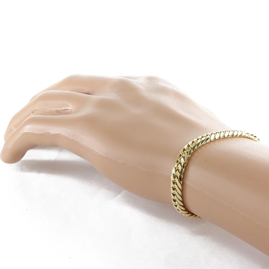 喜平 ブレスレット 約30g 6面ダブル 6DCW 18cm 留め具中折れ式 ブレスレット 18金 K18ゴールド ホールマーク刻印入 【新品】キヘイ【配達転送不可 ...