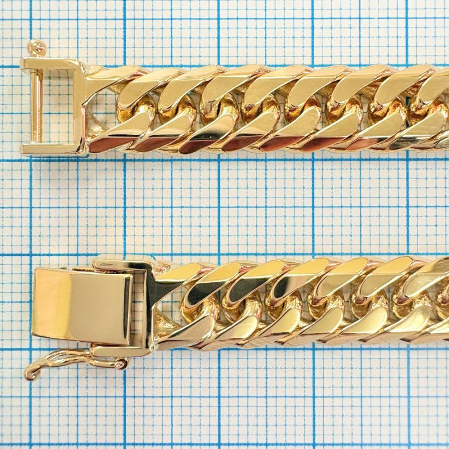 喜平 ブレスレット 約50g 6面ダブル 6DCW 20cm 中折れ式 ブレスレット 18金 K18ゴールド ユニセックス ホールマーク刻印 新品 配達転送不可 ...