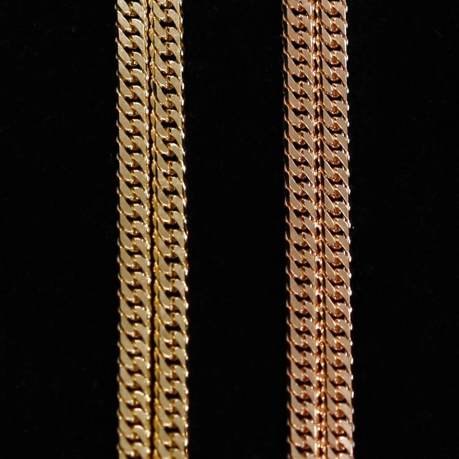 喜平 ネックレス 6面ダブル 6DCW 50cm 約10g 留め具中折れ式 18金 K18ピンクゴールド ユニセックス ホールマーク刻印 新品 配達転送不可 ...