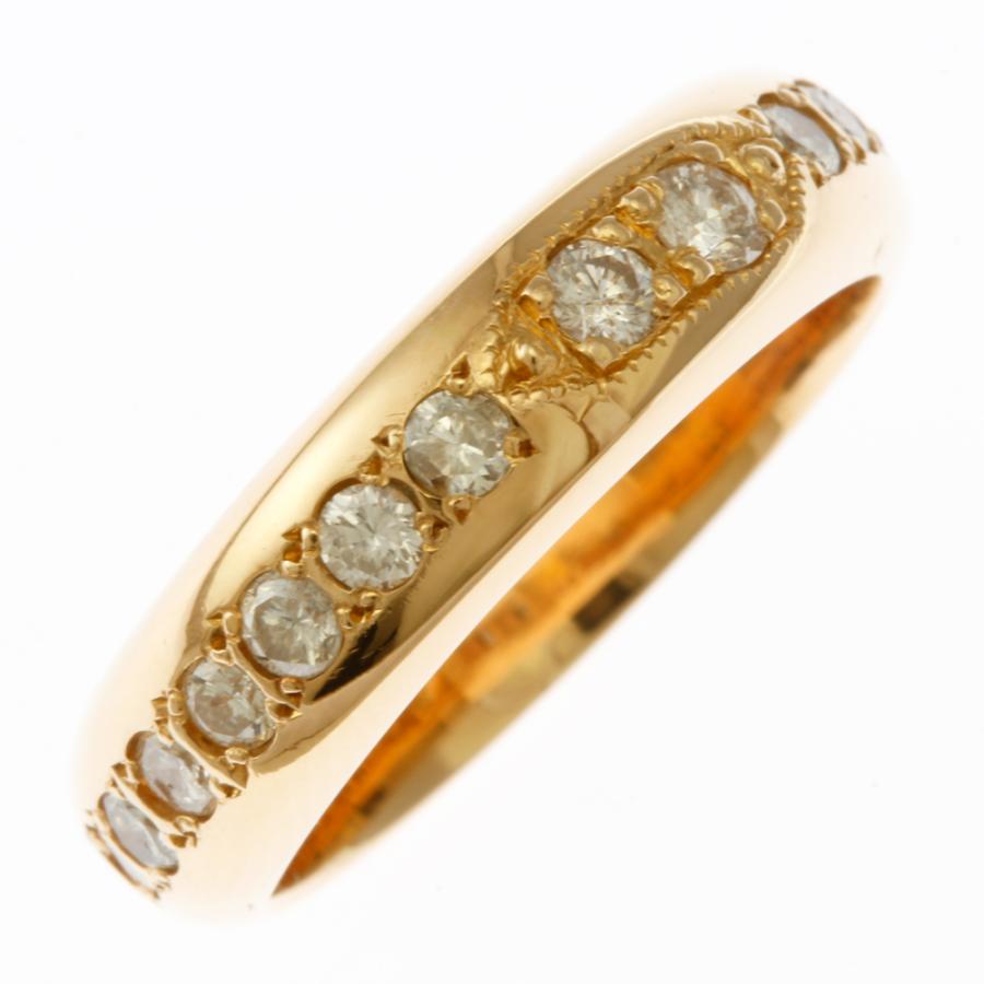 リング 指輪 13号 18金 K18イエローゴールド ダイヤモンド 0.12ct 0.60ct 【中古】 美品 : R&KリサイクルキングYahoo!店 - 通販 - Yahoo!ショッピング