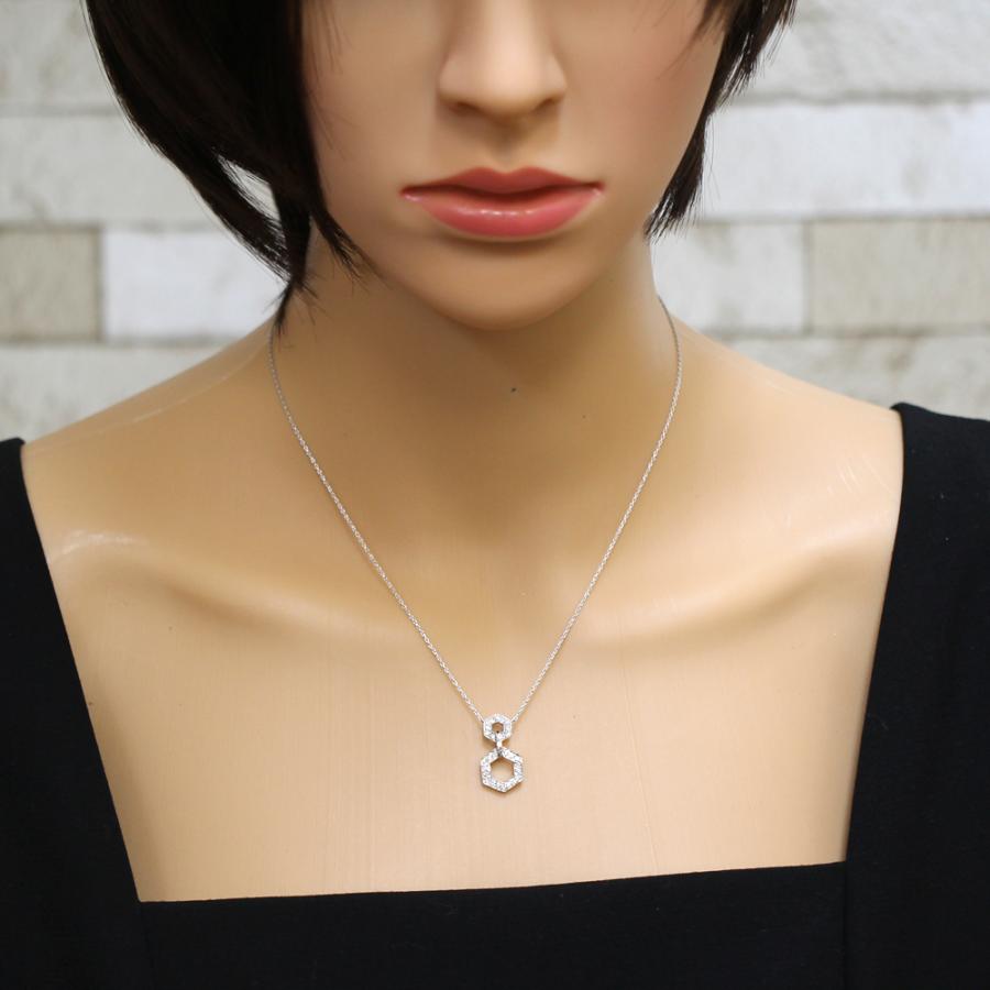 ネックレス 六角形 ヘキサゴン 18金 K18ホワイトゴールド ダイヤモンド 0.26ct レディース 中古 美品 : R&KリサイクルキングYahoo!店 - 通販 - Yahoo!ショッピング