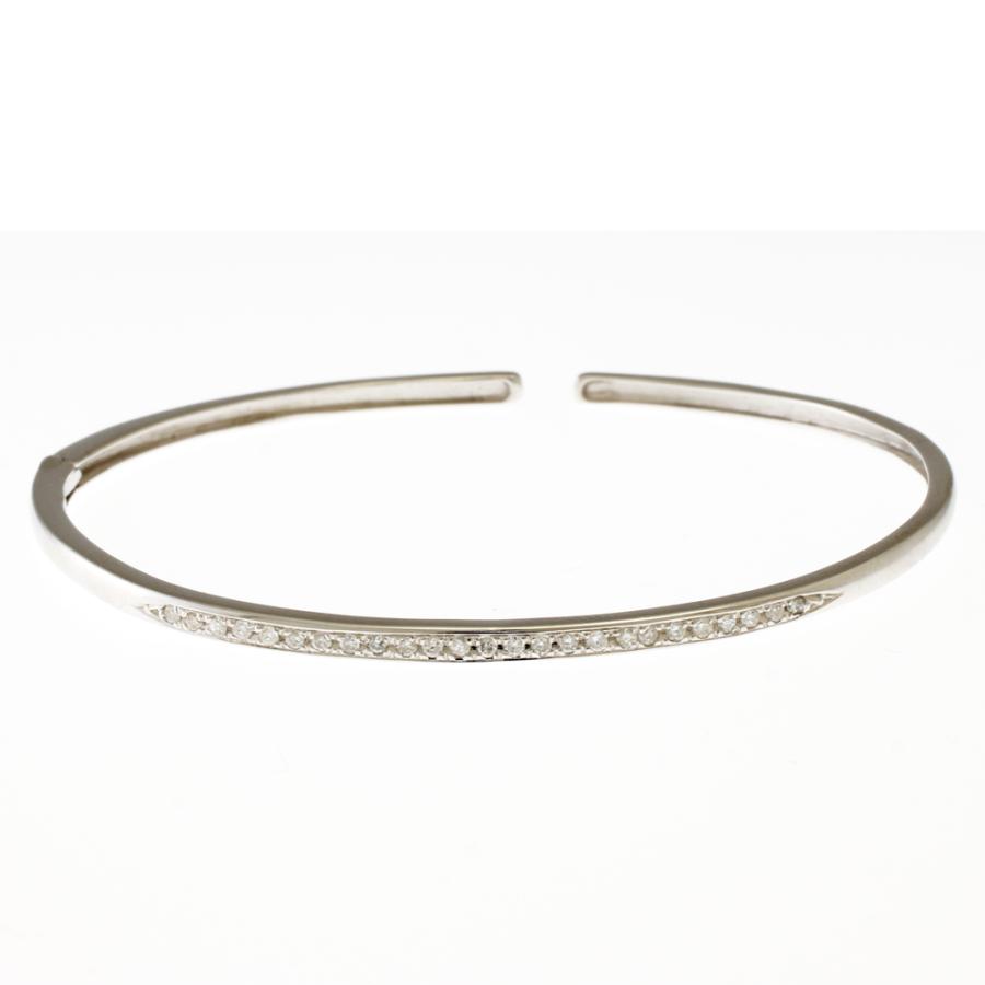 バングル 18金 K18ホワイトゴールド ダイヤモンド 0.25ct ブレスレット 中古 美品 : R&KリサイクルキングYahoo!店 - 通販 - Yahoo!ショッピング