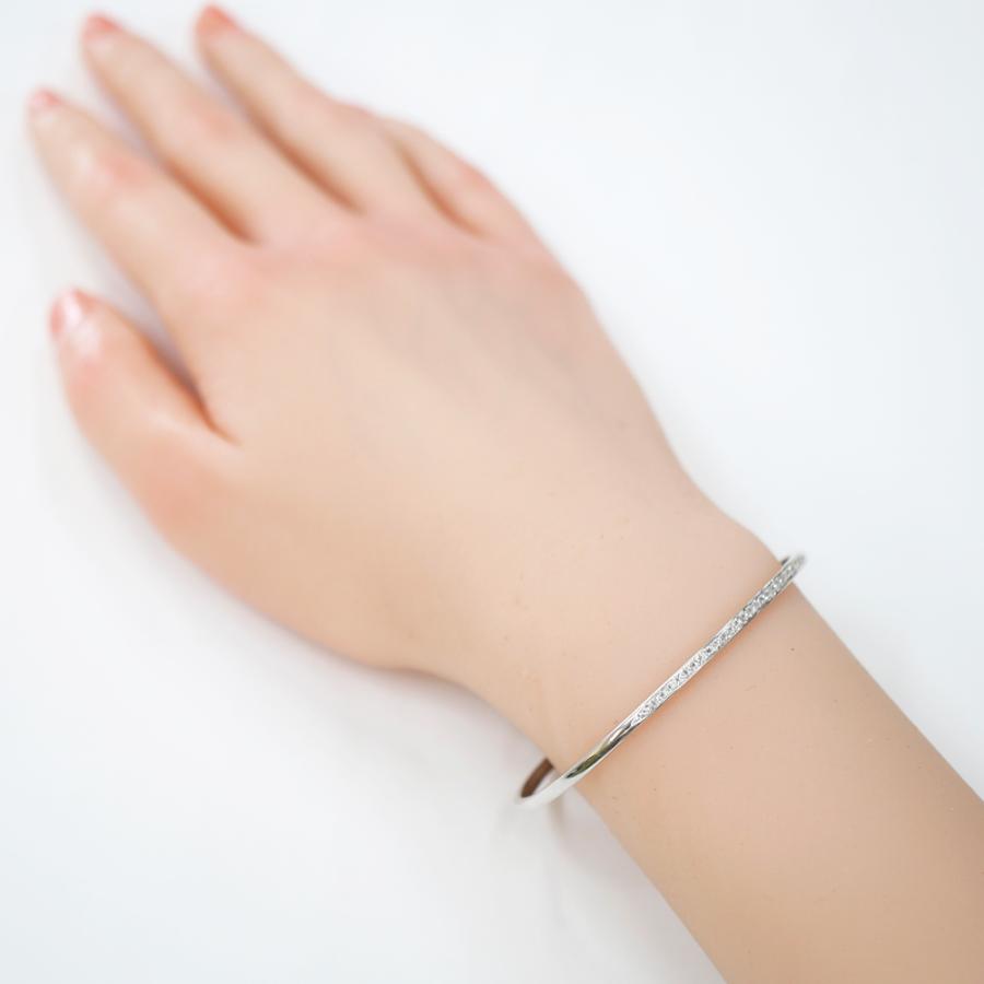 バングル 18金 K18ホワイトゴールド ダイヤモンド 0.25ct ブレスレット 中古 美品 : R&KリサイクルキングYahoo!店 - 通販 - Yahoo!ショッピング