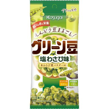 Kasugai 春日井製菓 スリムグリーン豆 塩わさび 38g 20個セット : R&Kヤフー店 - 通販 - Yahoo!ショッピング