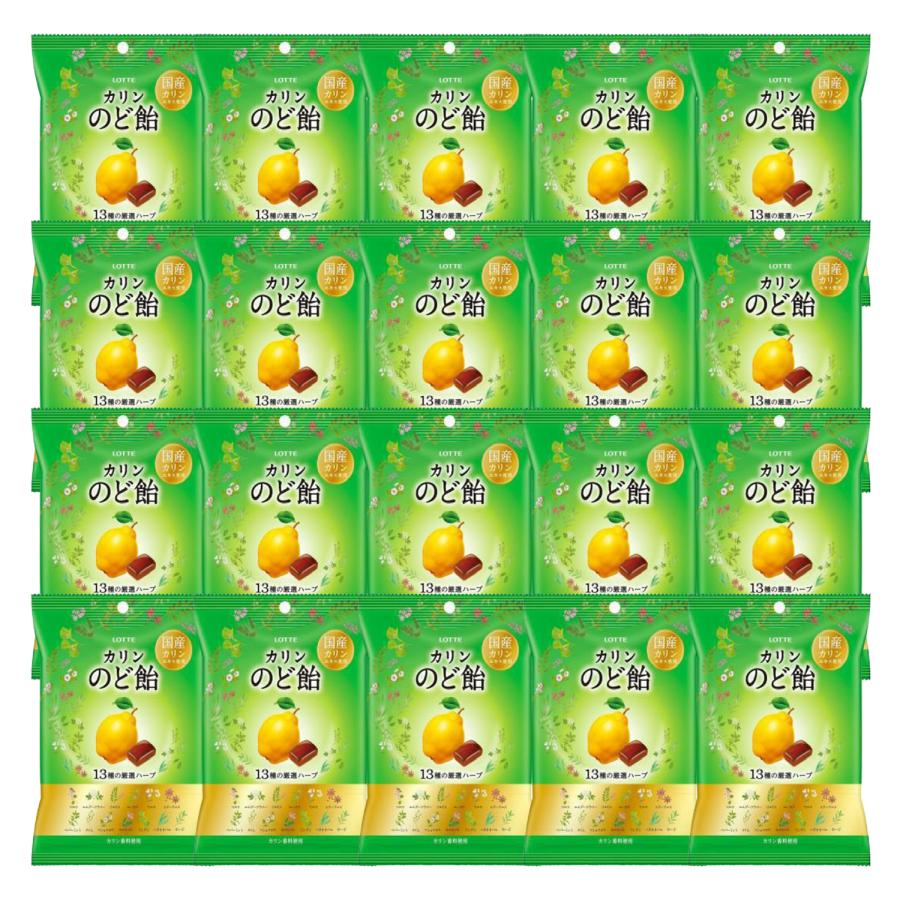 ロッテ カリン のど飴 13種の厳選ハーブ配合 102g ×20袋セット : R&Kヤフー店 - 通販 - Yahoo!ショッピング