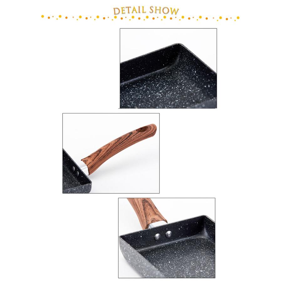 卵焼き フライパン 玉子焼 15*18cm 13*18cm ih対応 フリー 卵焼き器 マーブルコート IH対応 四角 直火対応 ガス 深型 焦げない :kaka1851:RL-select ...