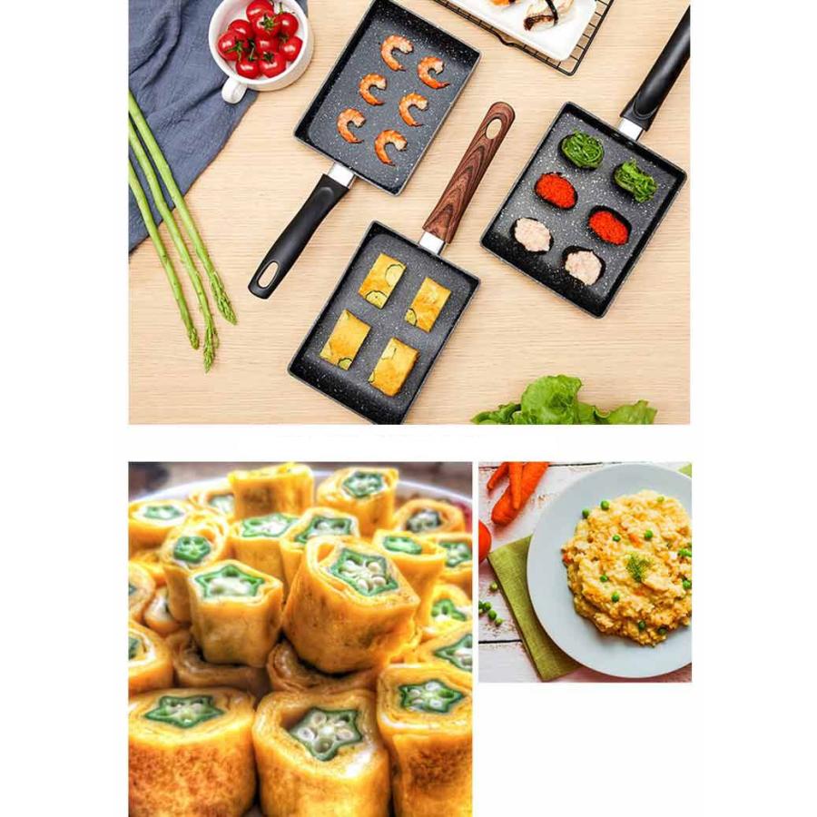 卵焼き フライパン 玉子焼 15*18cm 13*18cm ih対応 フリー 卵焼き器 マーブルコート IH対応 四角 直火対応 ガス 深型 焦げない :kaka1851:RL-select ...