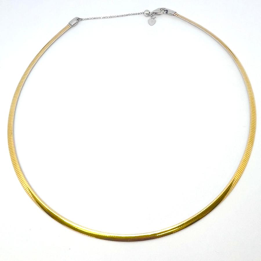 オメガ ネックレス K18 YG WG 幅4.0mm 45cm リバーシブル 18金 スライド式 イタリア製 RMジュエリー : RMジュエリー - 通販 - Yahoo!ショッピング