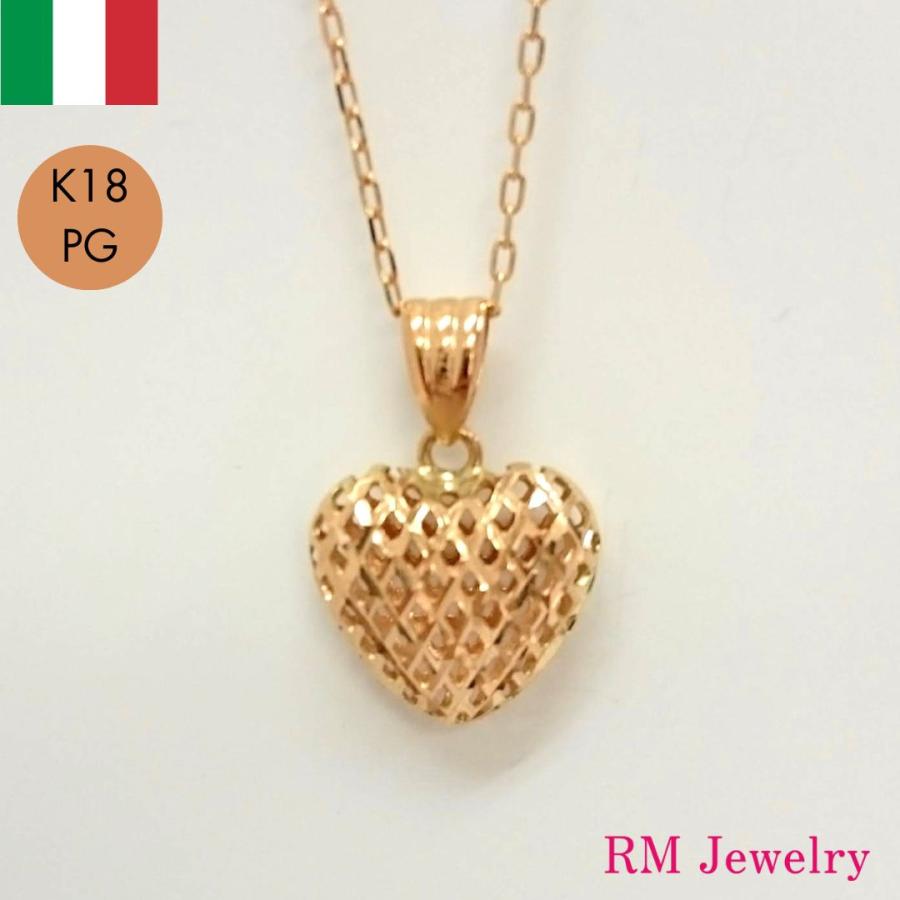 ネックレス 18金 ピンクゴールド ハート K18 PG 40cm イタリア製 レディース RMジュエリー : RMジュエリー - 通販 - Yahoo!ショッピング