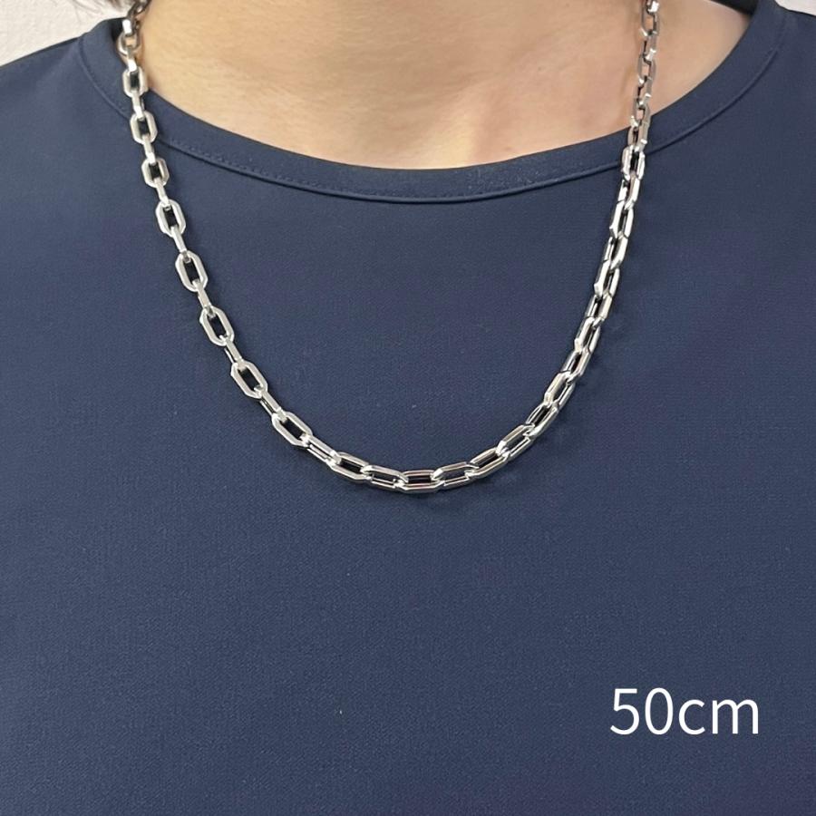 18金 ホワイトゴールド ペーパークリップ ネックレス チェーン 幅5.2mm 50cm 60cm K18 WG 角アズキ 中空 リンク RMジュエリー : RMジュエリー - 通販 ...