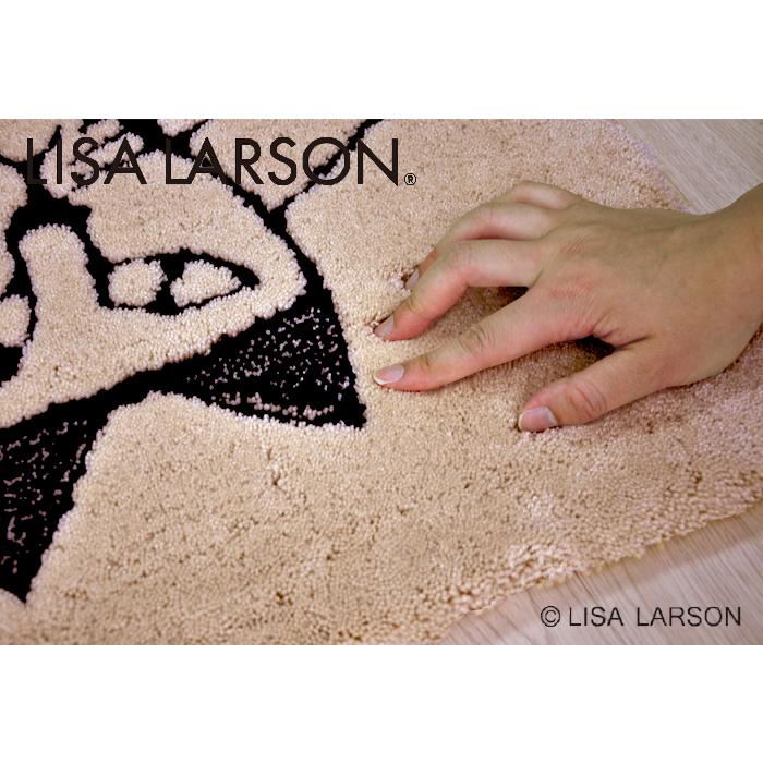 Lisa Larson LISA LARSON リサラーソン ラグ マット 90×140cm スケッチ ねこ 子供用マット 北欧 洗濯 手洗い 可能 洗える 滑り止め 滑りにくい インテリア ...