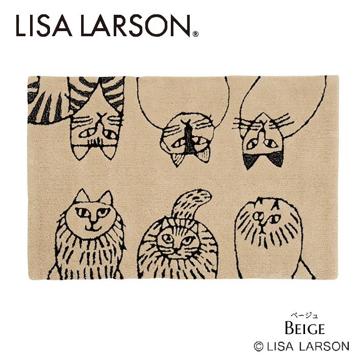 LISA LARSON リサラーソン ラグ マット 90×140cm スケッチ ねこ 子供用マット 北欧 洗濯 手洗い 可能 洗える 滑り止め 滑りにくい インテリア :lisa-rug ...