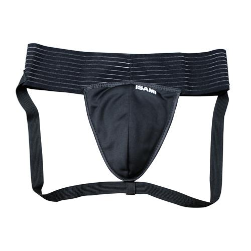 ISAMI イサミ 金的サポーター L662 ファールカップ 空手 キックボクシング 黒 サイズ S・M・L レギュラーカップ付き : K・S ...