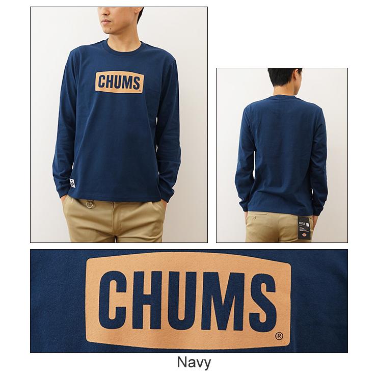 CHUMS チャムス ロンT 長袖 メンズ ロゴ Tシャツ ロング スリーブ レディース ボックスロゴ ボートロゴ シンプル アウトドア キャンプ 定番 人気 CH01-1894 ...