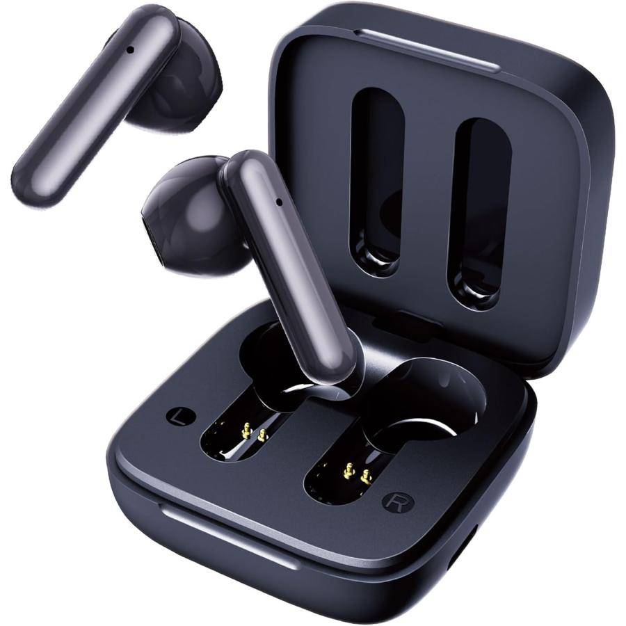 HAC ハック ソーラー 充電 パネル付き ワイヤレスイヤフォン ブラック 約W5×D5×H3cm(専用ケース) 4497 : ロビンソン - 通販 - Yahoo!ショッピング