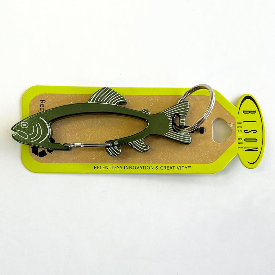 BISON DESIGNS DESIGNS FISH CARABINER バイソン デザイン フィッシュ カラビナ アウトドア バイソン ...