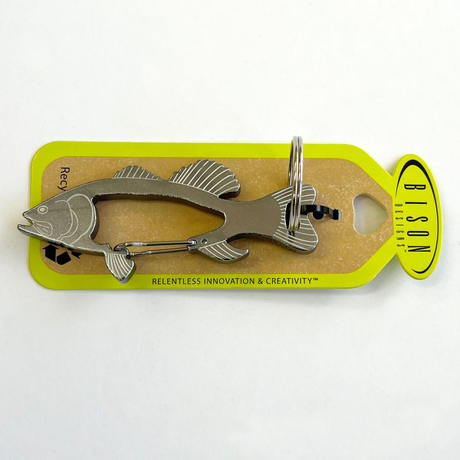 BISON DESIGNS BISON DESIGNS FISH CARABINER バイソン デザイン フィッシュ カラビナ アウトドア ...