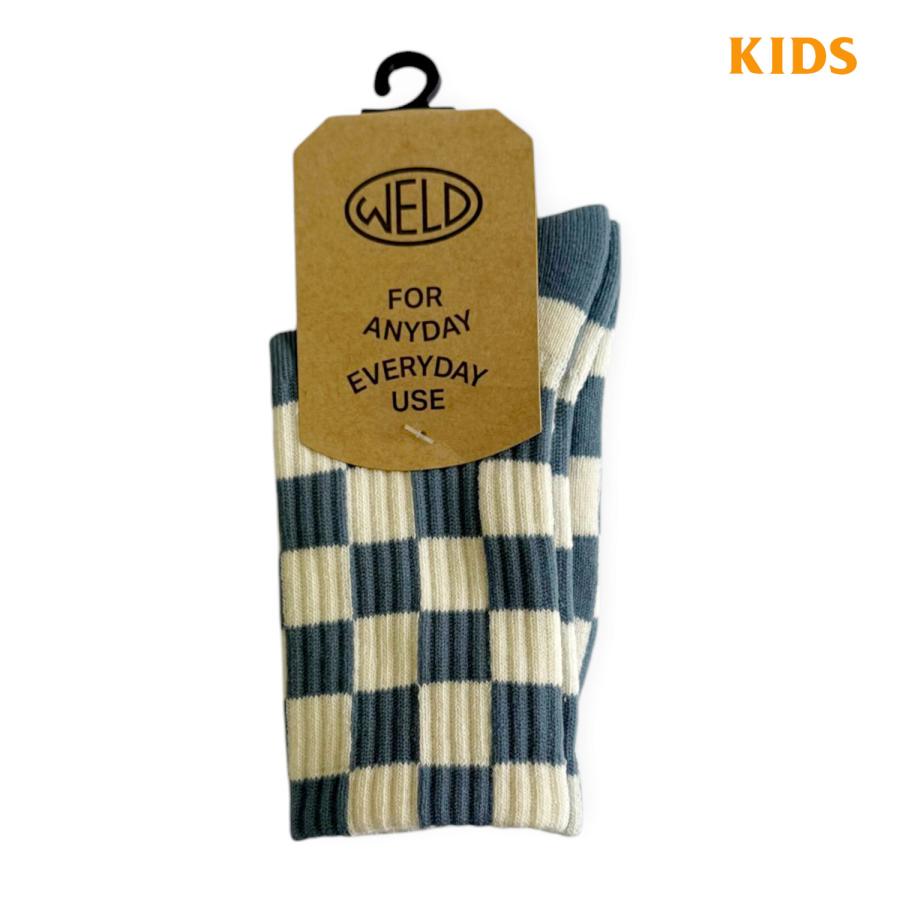 WELD MFG KIDS CHECKERBOARD SOCKS ウェルド チェッカー 靴下 ソックス キッズ 子供用 : ROBLES ...