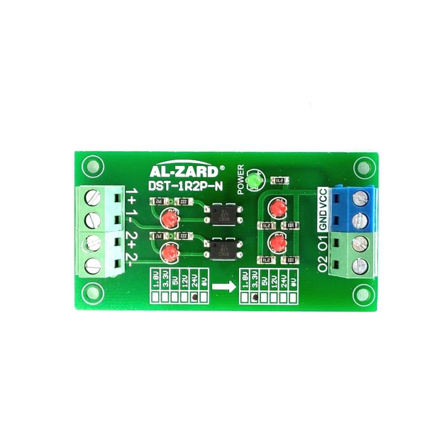24V→3.3V絶縁型レベル変換ボード（2回路NPN）DST-1R2P-N : ロボテナショップ - 通販 - Yahoo!ショッピング