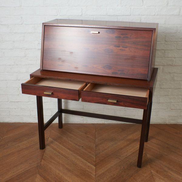 IZ76743F★山品木工 ライティングビューロー ローズウッド 机 デスク 書斎机 コンパクト 北欧 スタイル ヴィンテージ シンプル ...