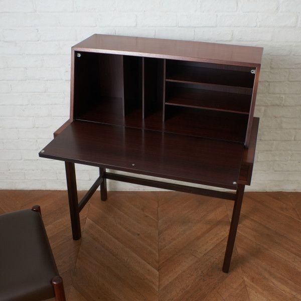 IZ76743F★山品木工 ライティングビューロー ローズウッド 机 デスク 書斎机 コンパクト 北欧 スタイル ヴィンテージ シンプル ...