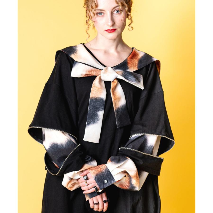 ankoROCK オープンジップフェイクレイヤー三毛猫シャツセーラーカットソー : ankoROCK - 通販 - Yahoo!ショッピング