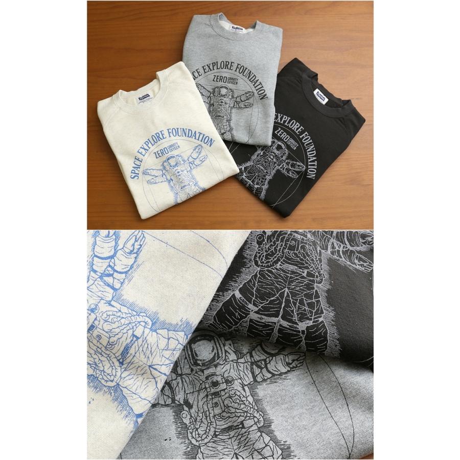 Pherrow's スウェット フェローズ ラグランスリーブ 裏毛 プリント トレーナー 24W-PRS2 日本製 綿100％ VITRUVIAN ウィトルウィウス的人体図 (32 ...