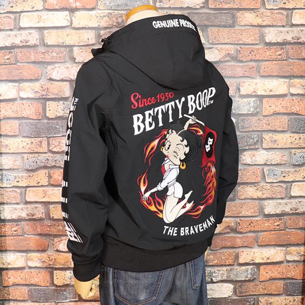 BETTY BOOP THE BRAVEMAN×BETTY ザ・ブレイブマン×ベティーブープ コラボ 3-layer stretch bonded jacket 3層ストレッチボンディング ...